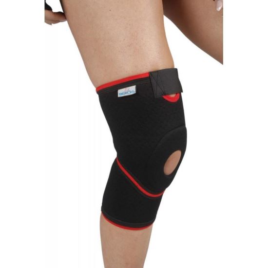 Orteza de genunchi mobila cu insertii laterale si suport rotulian ...